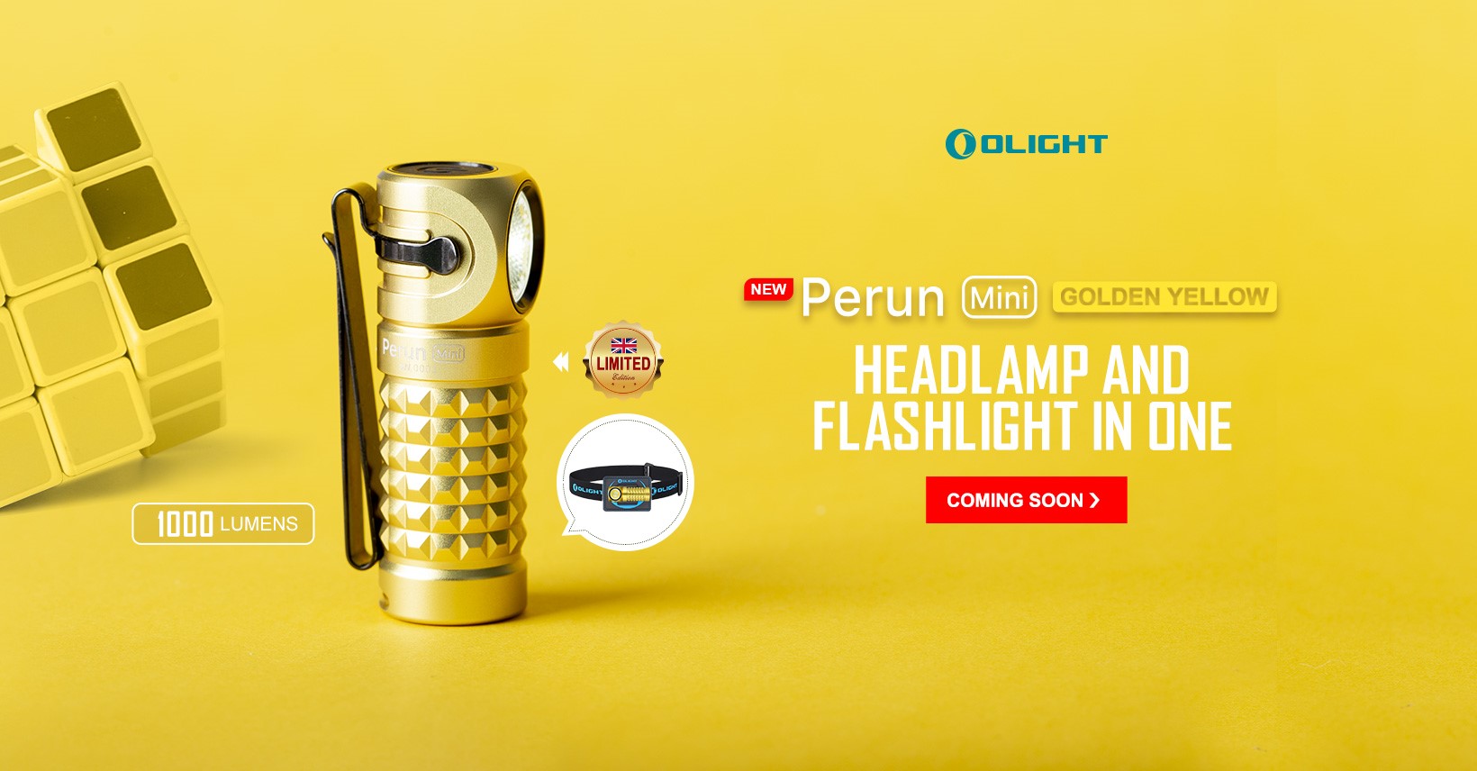 Perun Mini Kit Golden Yellow Best Head Torch for Work