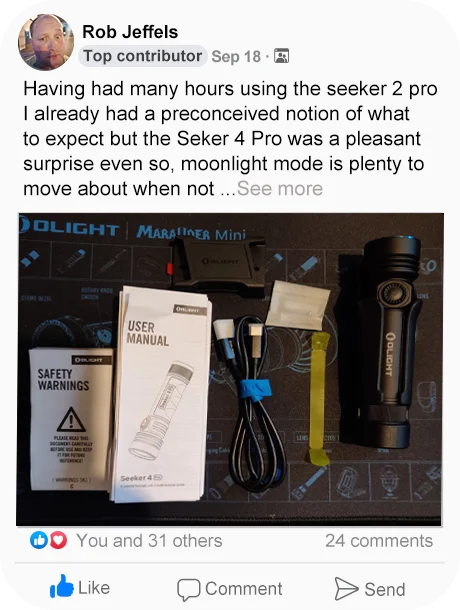 Seeker 4 Pro LED Torch 4600 Lumens USB -C Rechargeable - Olight UK
