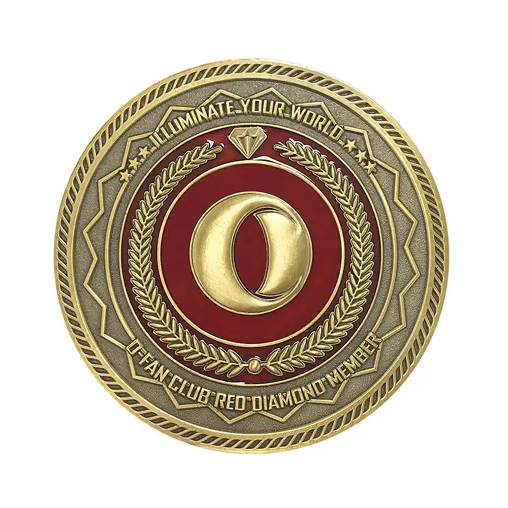 Red Diamond Challenge Coin Exclusive Member Collectible Olight - Olight UK