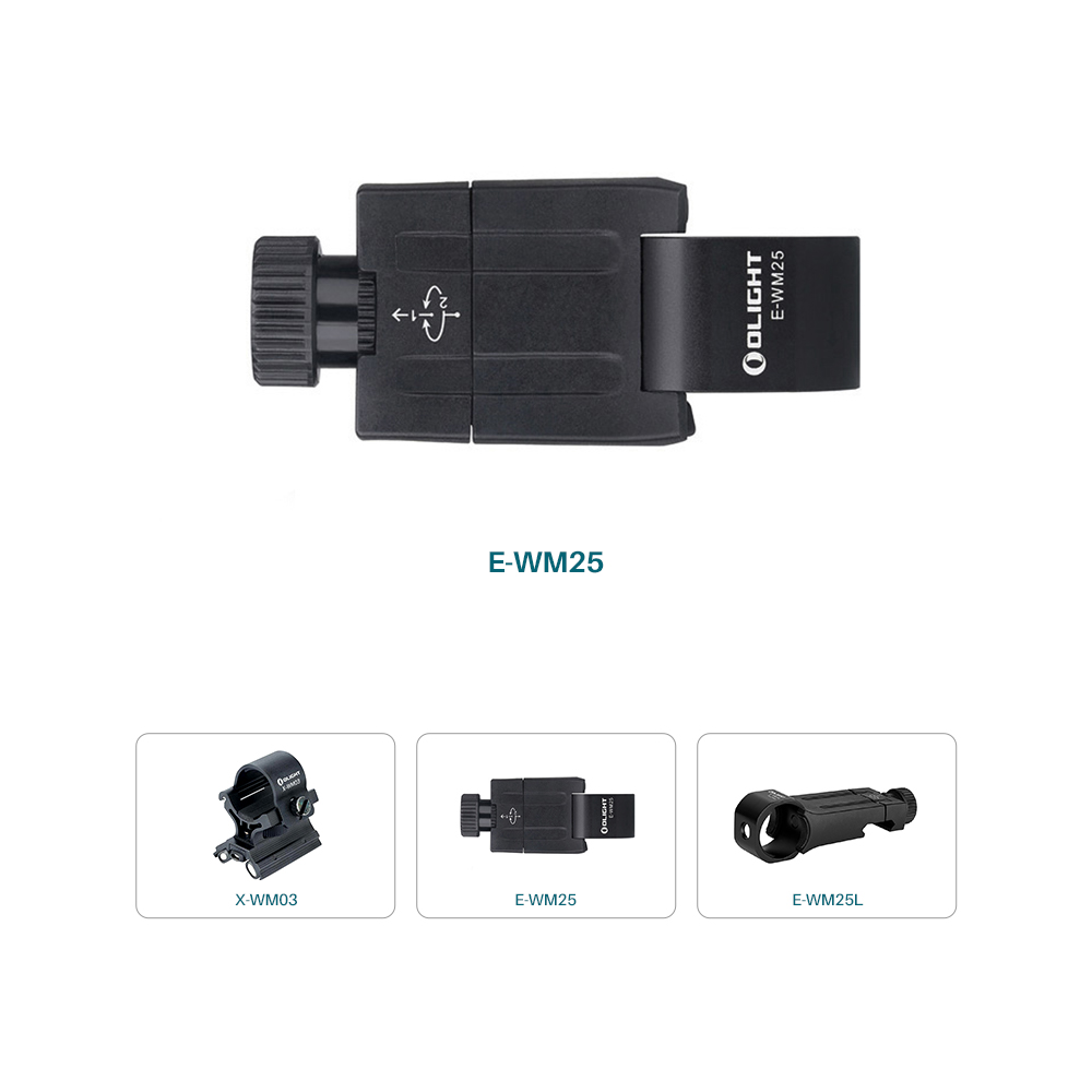 E WM25 E WM25L Picatinny Rail Tactical Mounts Olight Warrior Series ...