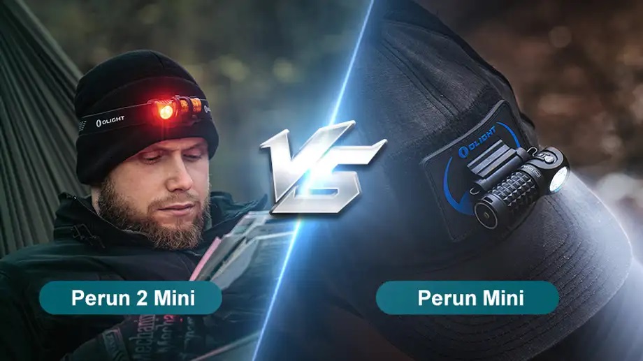 Perun 2 Mini Headtorch vs Perun Mini